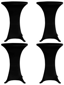 Návlek na koktejlový stůl Ø 80 cm černý strečový 4 ks 279073