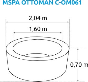Mspa | Vířivý bazén MSPA Ottoman C-OM061 + Solární sprcha UNO 40 | 19900159