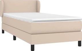 vidaXL Box spring postel s matrací 100x200 cm umělá kůže [3127177] Barva: Šedá