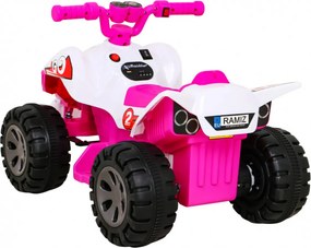 Ramiz Dětská elektrická čtyřkolka na baterie růžová + motor 25W