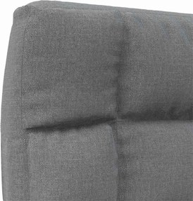 Skládací lenoška na podlahu světle šedá textil 336584