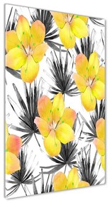Wallmuralia Vertikální Fotoobraz na skle Tropické květiny 50x100