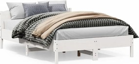 vidaXL Rám postele s čelem voskově 160x200 cm masivní borovice [3216195] Barva: Bílá