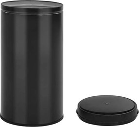 Odpadkový koš s automatickým senzorem 60 l uhlíková ocel černý 322701