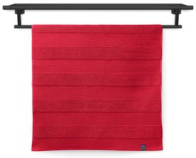 Ručník Veba WATER 530 3D pruhy tmavá červená Velikost: 65x130 cm