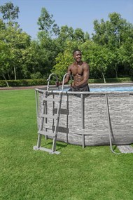BESTWAY Power Steel Swim Vista bazén s oknem 427x250x100 14x8FT 7in1