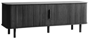 Černý TV stolek v dekoru dubu 160x56 cm Cavo – Unique Furniture