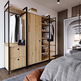 Kalune design Otevřená šatní skříň OKAN