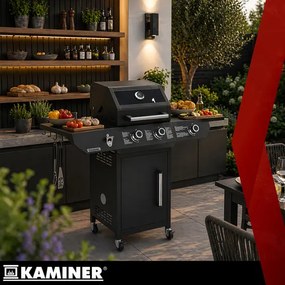 Plynový gril 2+1 10kW Varen Black 3.0 Kaminer