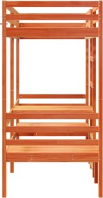 Rám patrové se stolem a židlemi voskově hnědý 75x190 cm 3308564