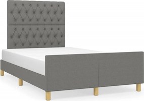 Rám postele bez matrací tmavě šedá 120x190 cm textil 3270535
