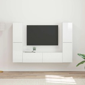 Sestava TV skříněk 6 ks Bílá s vysokým leskem Kompozitní dřevo 3409109