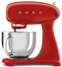 SMEG 50's Retro Style kuchyňský robot s nerezovou miskou 4,8 l červený, SMF03RDEU