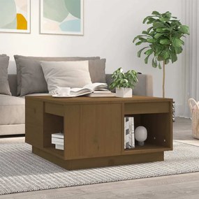 vidaXL Konferenční stolek 60x61x32,5 cm masivní borové dřevo [814532] Barva: Bílá