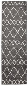 Kusový koberec shaggy Prata šedý atyp 80x300cm
