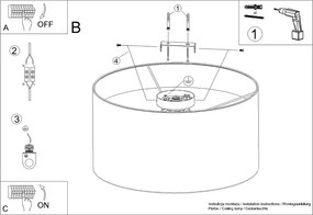 Sollux Lighting Stropní svítidlo TELESTO bílé/tmavě hnědé
