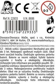 MADE Míček svítící na baterie / 16 cm / od 3 let