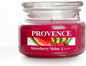 Svíčka ve skle s víčkem JAHODA A MELOUN 200 g