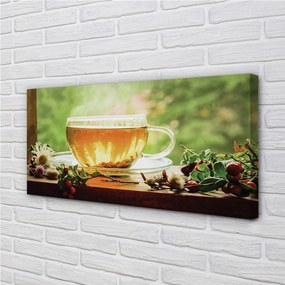 Obrazy na plátně čaje byliny horké 125x50 cm