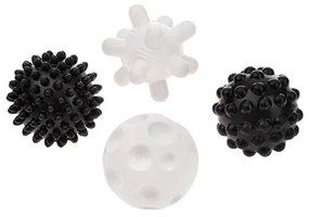 Akuku Sada senzorických hraček balónky 4 ks 6 cm černobílé
