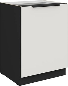 ARIA wb | dolní skříňka 60 D 1F policová | 60 cm | ANTI FINGERPRINT povrch | černá/bílá