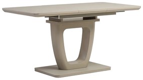 AUTRONIC Jídelní stůl 110+40x75 cm, cappuccino 4 mm skleněná deska, MDF, cappuccino mat