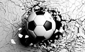 Fototapeta Fotbal – 3D Efekt Strukturální vinyl 104x70.5