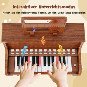 Costway 25 Keys Mini Digital Piano se stoličkou Dětské piano