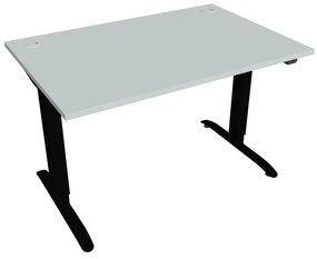 Elektr. nastavitelný stůl 120x80 - HOBIS MOTION MS 2 1200 Dekor stolové desky: šedá, Barva kovové podnože: černá