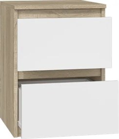 FALCO Noční stolek Malvína M2 dub sonoma/bílá