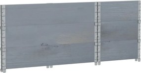 Zahradní truhlík šedý 100 x 50 cm masivní borové dřevo 3295429