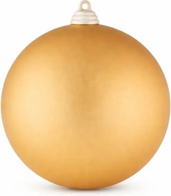 Velká vánoční koule 20 cm, zlatá, matná, UV