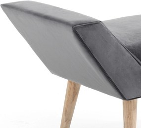 Tomasucci Polstrovaná lavice TANK GREY 50x91x43cm,  šedo-hnědá