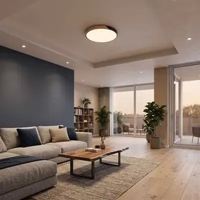 Solight LED osvětlení s dálkovým ovladačem Polia dub, černá / 46W / 32