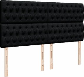 Box spring postel s matrací černá 180x200 cm textil 3291368