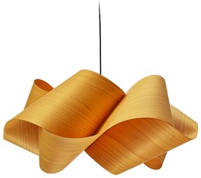 Designové svítidlo z dřevěné dýhy Swirl  Designové svítidlo z dřevěné dýhy Swirl Barva rozety: Černá, Dekor: Žlutý, Průměr a výška: ø 750 mm x 350 mm