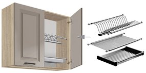 SMART s | horní skříňka SC-53G s odkapávačem | 80 cm | VÝBĚR KORPUSU | šedá mat