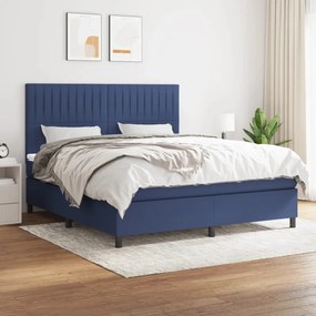 Box spring postel s matrací modrá 160x200 cm textil 3141951