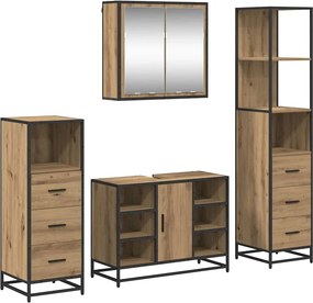 Sada koupelnového nábytku 4 ks Artisanový dub 80 x 33 x 60 cm 3402355