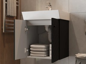 Kingsbath / Lavedo Tessera Black 60 koupelnová skříňka s umyvadlem