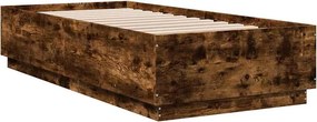 Rám postele kouřový dub 100 x 200 cm kompozitní dřevo 3209720