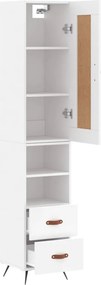 Skříň highboard bílá 34,5 x 34 x 180 cm kompozitní dřevo 3200233
