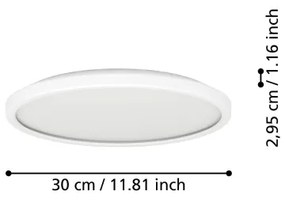 Eglo 901446 -LED Koupelnové stropní svítidlo ROVITO 13,9W/230V pr.30cm IP44 bílá