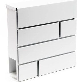 Poštovní schránka Wiltec – 370 × 105 × 370 mm, bílá (60155)