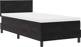 Postel s boxspringem s čelo Černá 100 x 200 cm samet 3339220