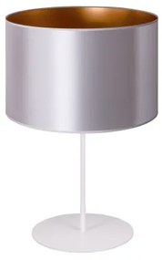 Duolla - Stolní lampa CANNES 1xE14/15W/230V pr. 20 cm stříbrná/měděná/bílá