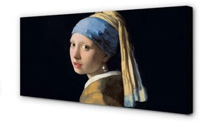 Obrazy na plátně Art Dívka s perlou 140x70 cm