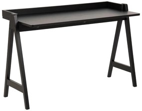 OnaDnes -20% Scandi Černý dubový pracovní stůl Deen 126,6 x 51,6 cm
