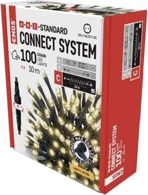 Propojovací vánoční řetěz bez zdroje EMOS Connecting D1AW03 ZY1440 100LED 10m teplá bílá