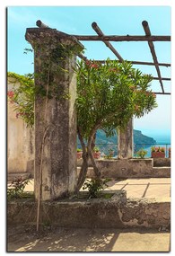 Obraz na plátně - Starověká zahrada na mořském pobřeží - obdélník 7249A (75x50 cm)
